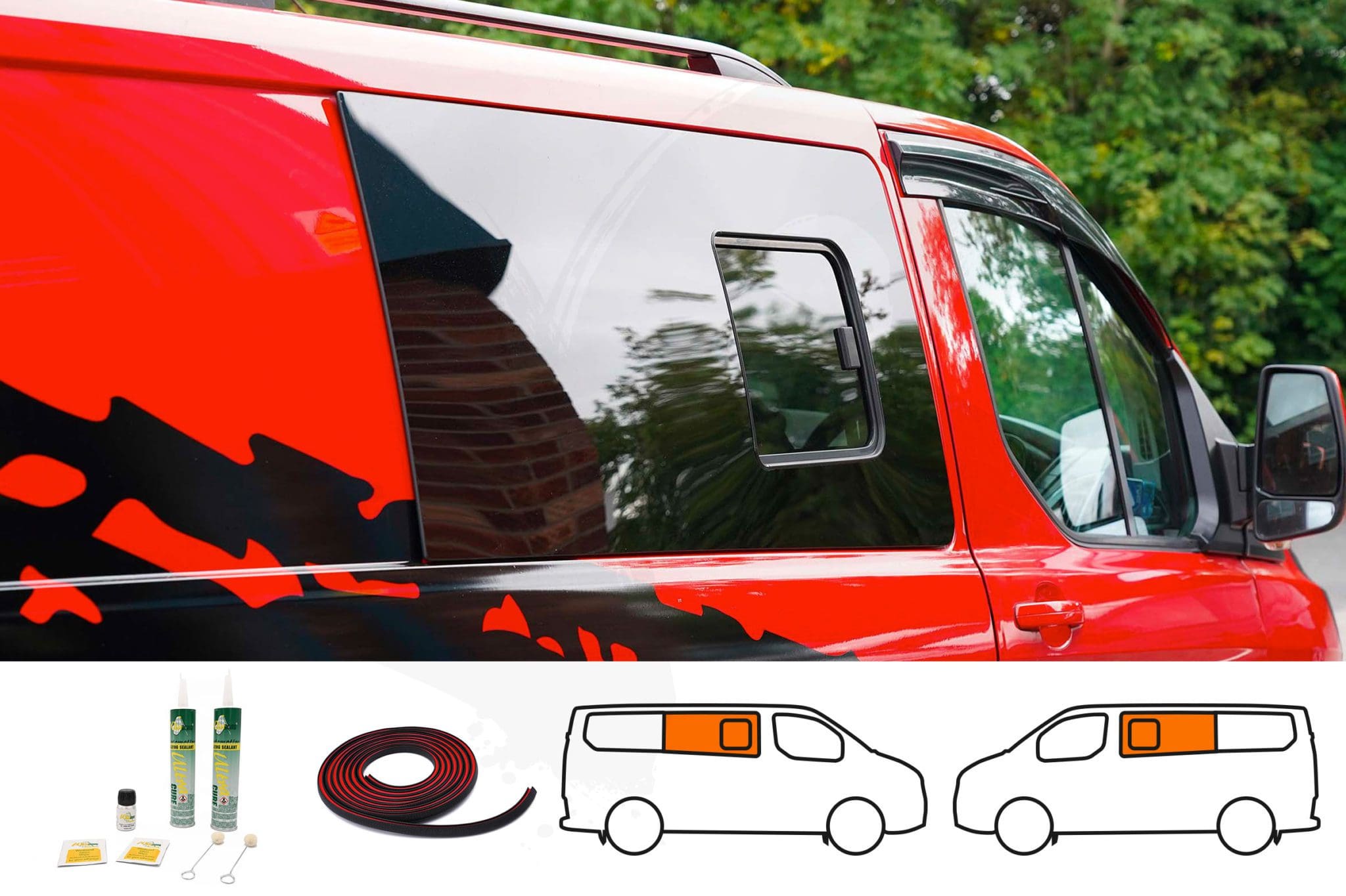 Ford Transit Custom Windows - Low UK Prices - VanPimps