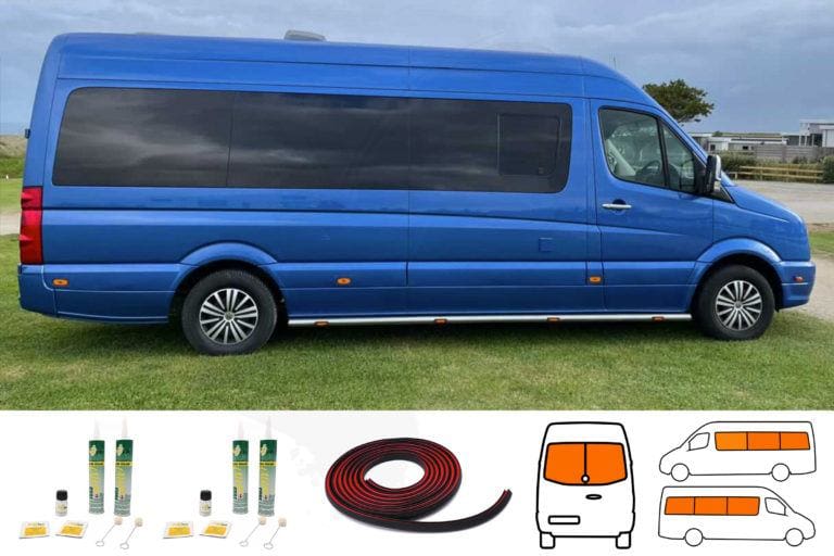 VW Crafter (LWB/XLWB) Full Set Of Privacy Tinted Windows (Free Fitting ...