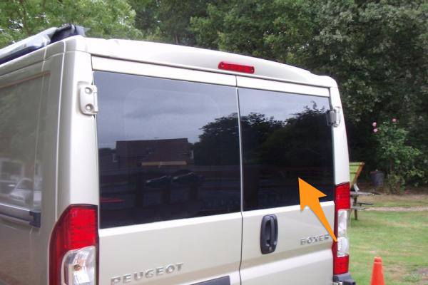 Vauxhall Movano 21> O/S Back Door Window In Privacy Tint - VanPimps