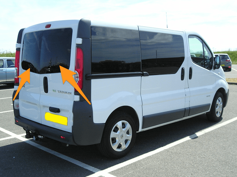 Renault Trafic Back Door Windows (Pair) In Privacy Tint - VanPimps