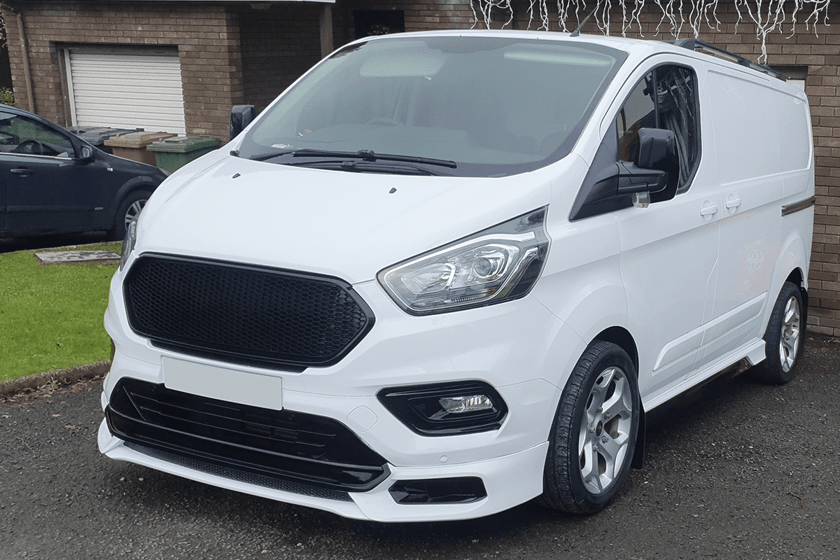 Transit Custom Honeycomb Front Grille 2018> - VanPimps